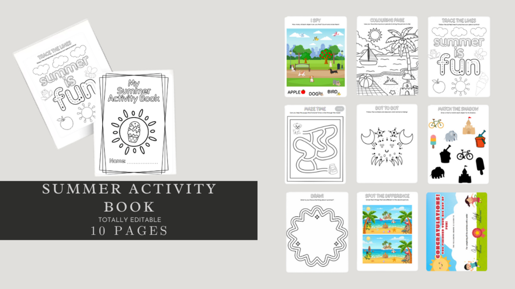 Summer activity book perfect for ages 4-7