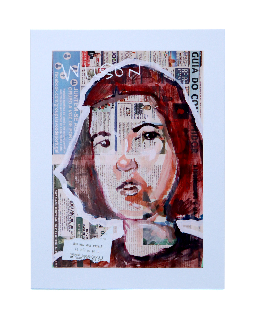 Newspaper Portrait (Julie)