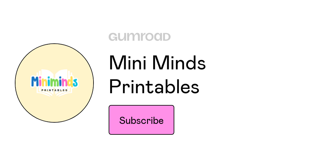 Mini Minds Printables