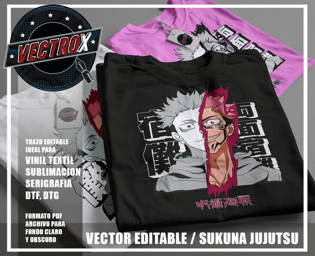 Vector Editable - Sukuna Jujutsu