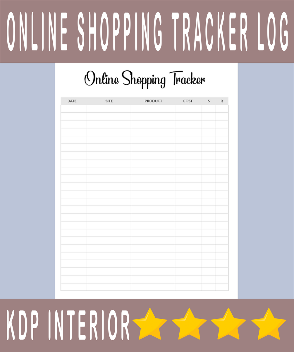 Online Shopping Tracker: Keep Tracking Organizer Notebook for online ...