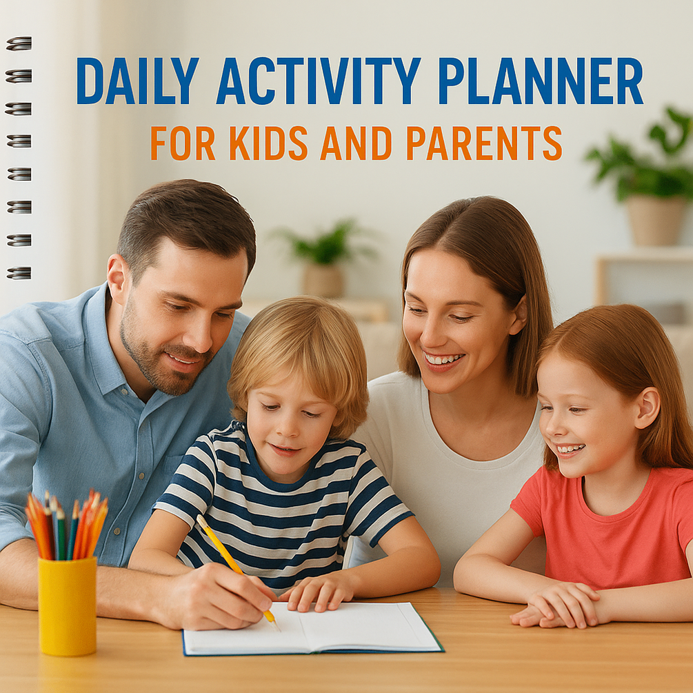 Daily activity planner for kids and parents