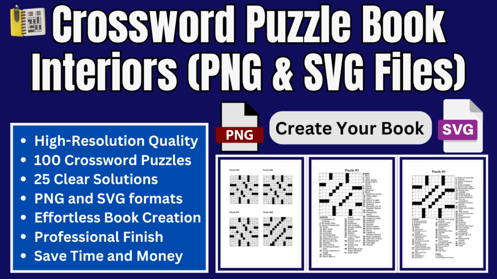 High-Quality Crossword Puzzle Image Files (PNG & SVG)