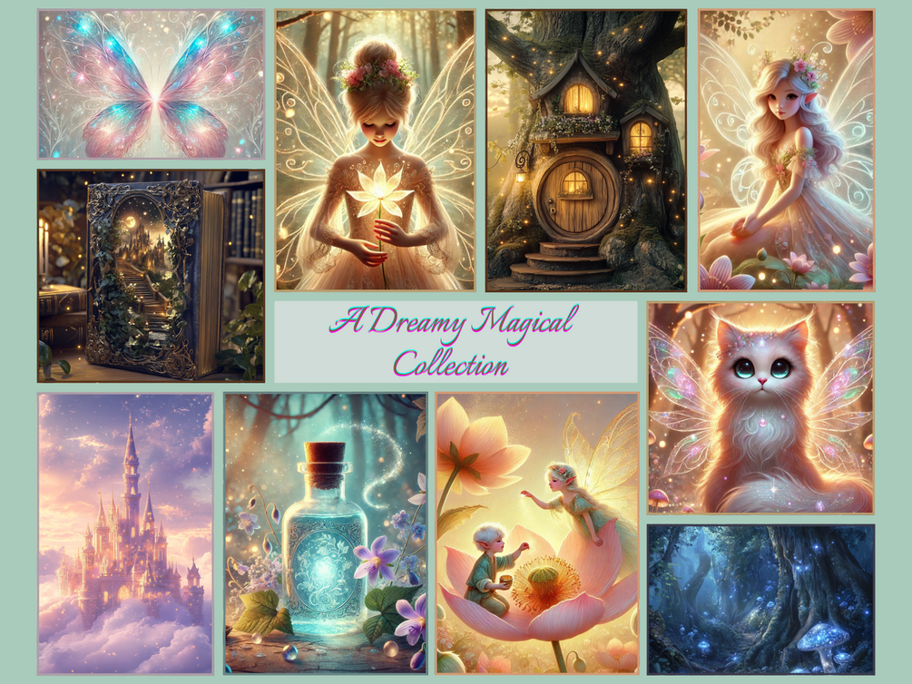 Whimsical Fairycore Collage Kit – A Dreamy Magical Collection