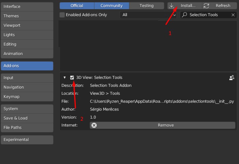 Selection Tools - Blender Addon