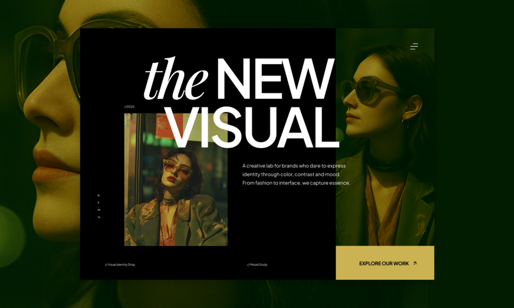 “The New Visual” – Editorial Hero UI for Figma