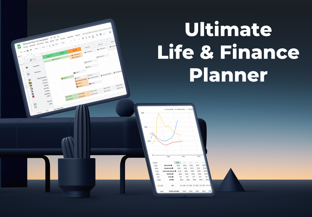 Life & Finance Planner (easy to use - Google Sheets)
