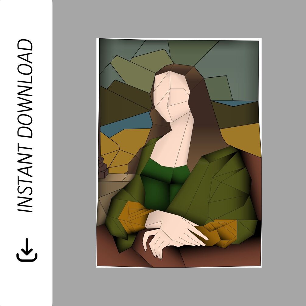 Monna Lisa - Leonardo Da Vinci - Abstract art - Geometric art