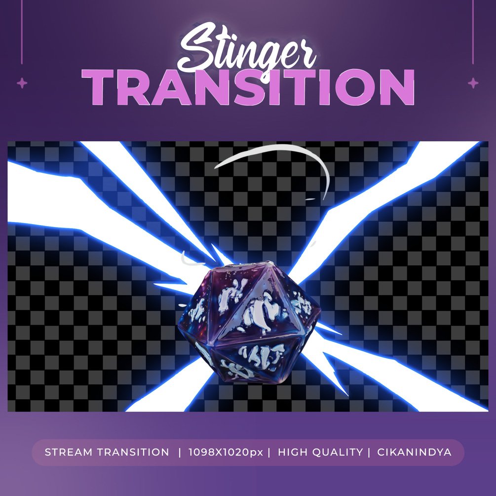 Animated Stinger Transition D20 Dice Lightning Blast | Epic TTRPG ...