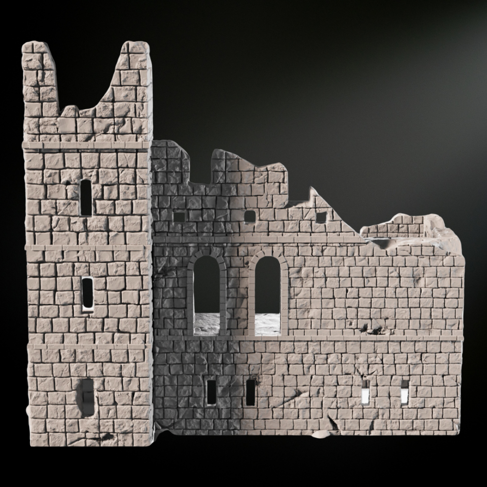 Ruined Keep STL File – Medieval Fantasy Scenery for 3D Printing ...