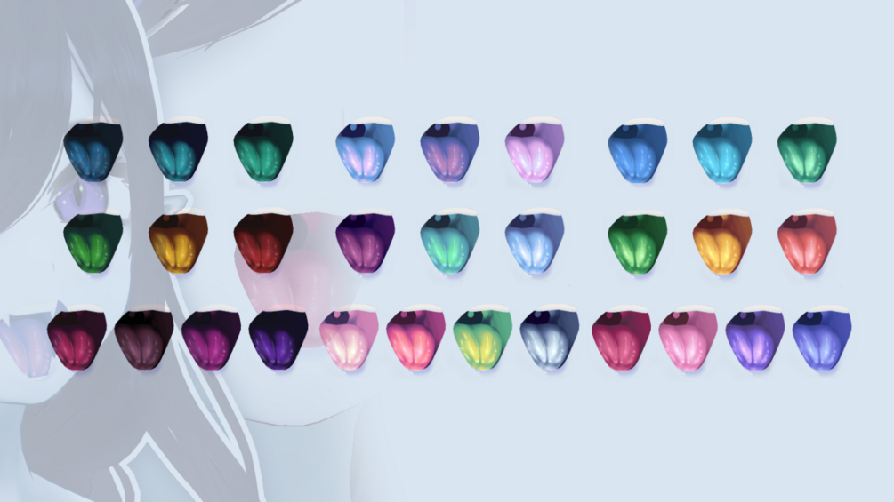 【VRoid】Monster Mouth & Tongue texture
