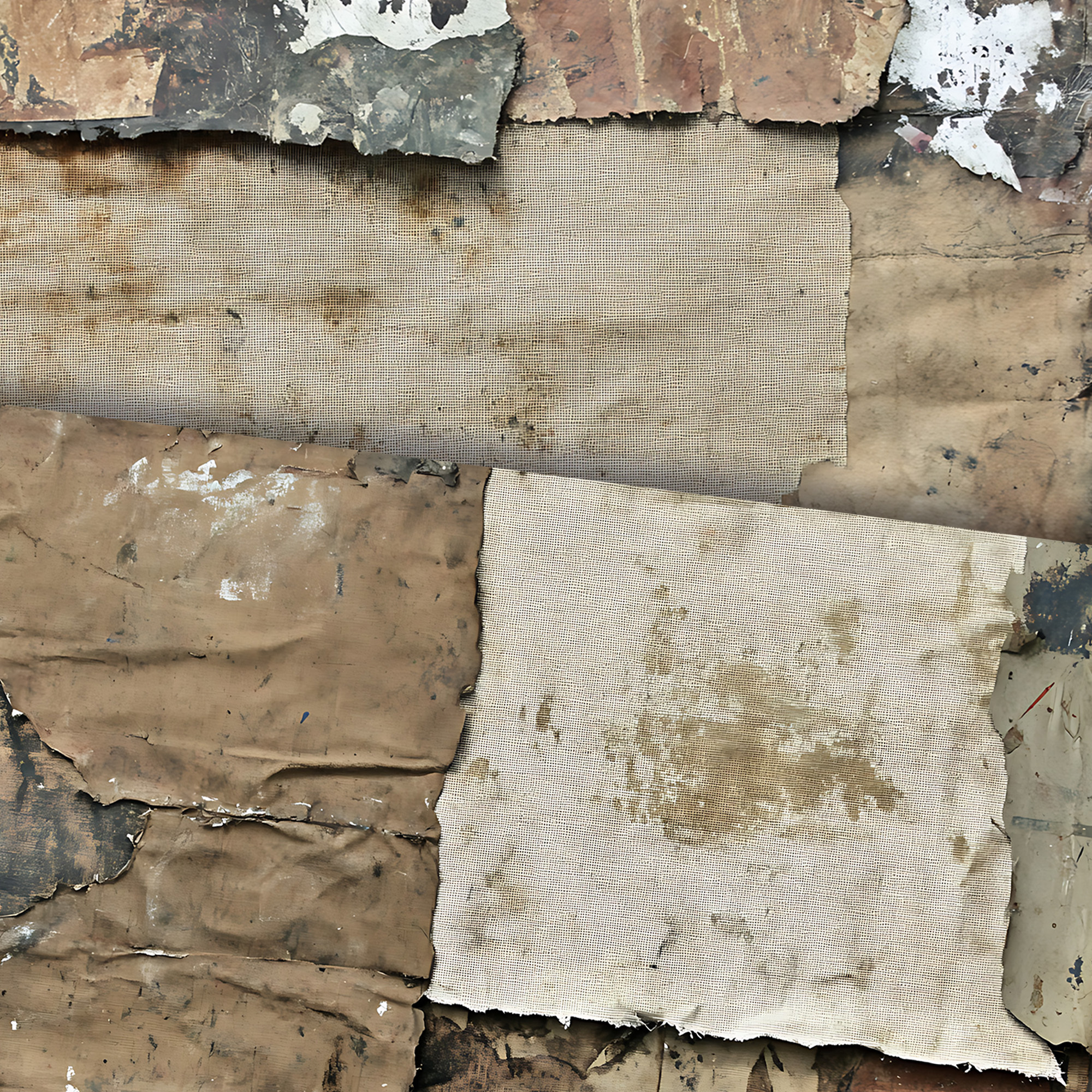 24 pc Grungy Texture Style 1 Collage Printable Junk Journal Horizontal ...