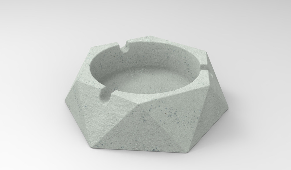 Minimalist 3D Printable Ashtray (STL File)
