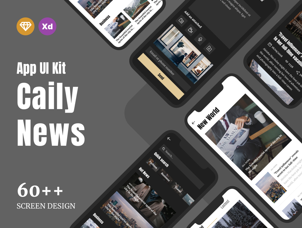 Caily News UI Kit