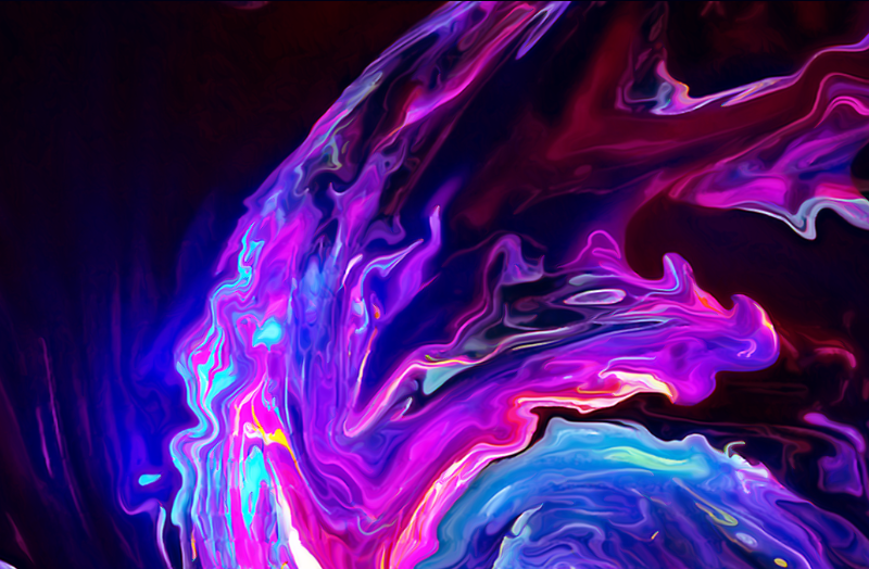 Color Swirl Galaxy, 4K Wallpaper