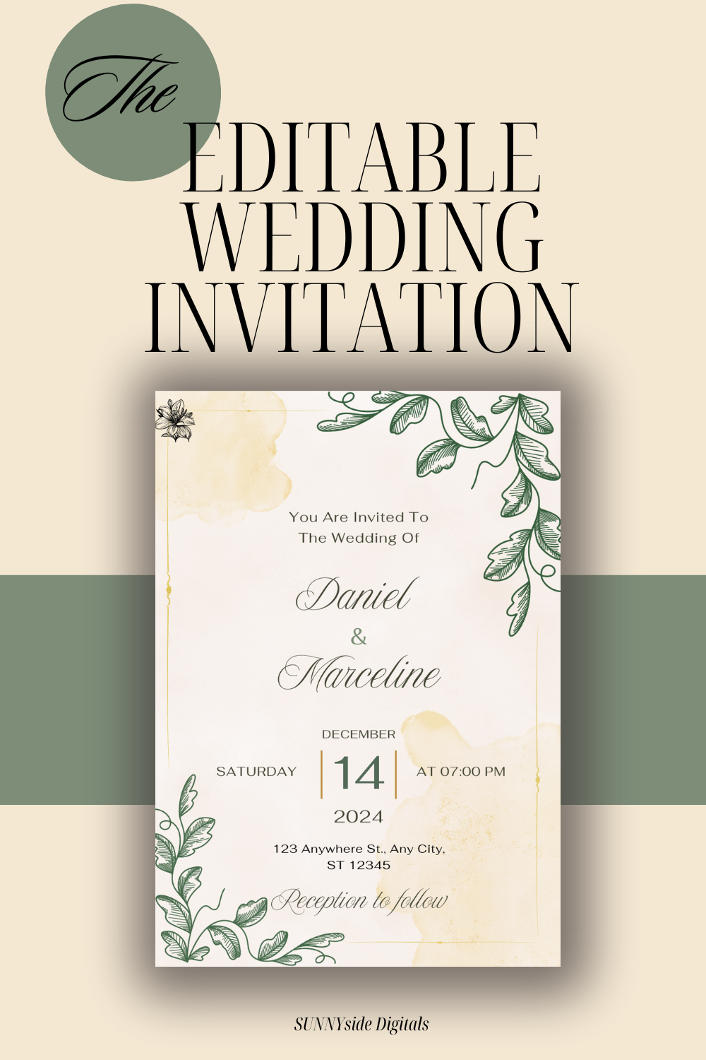 Editable Wedding Invitation
