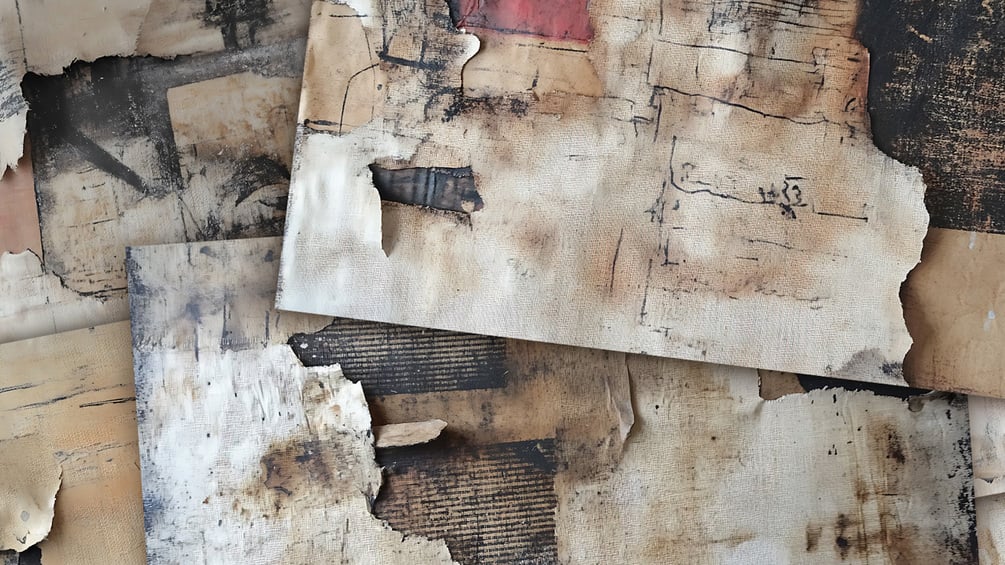 24 pc Grungy Texture Style 3 Collage Printable Junk Journal Horizontal ...