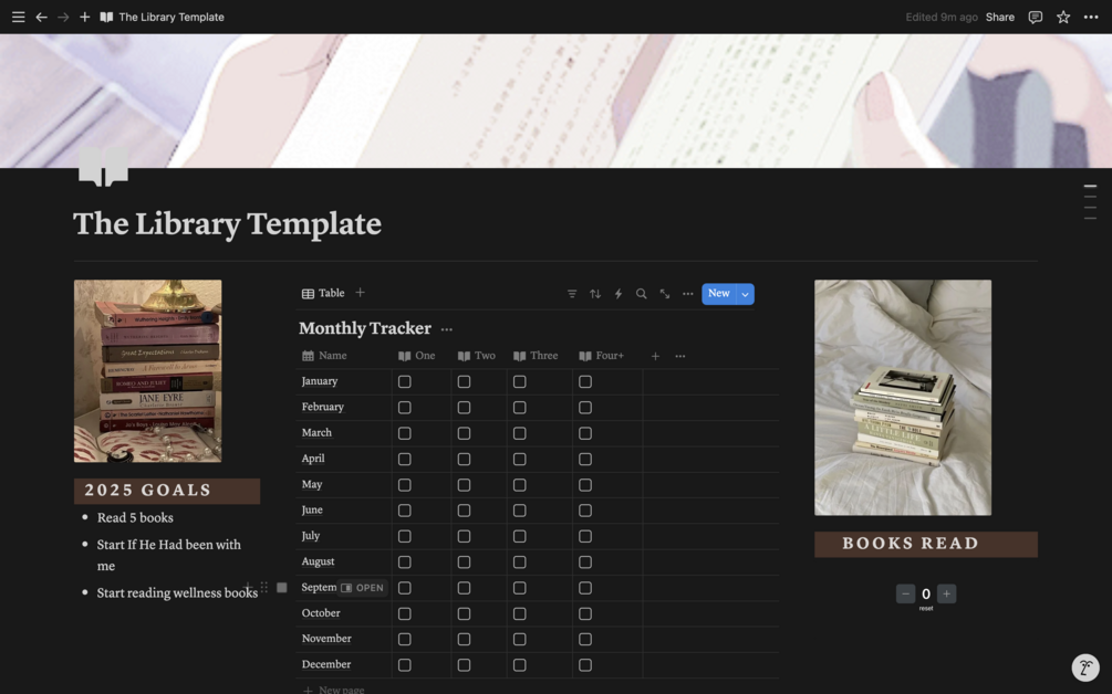 The Library - Notion Book Tracker