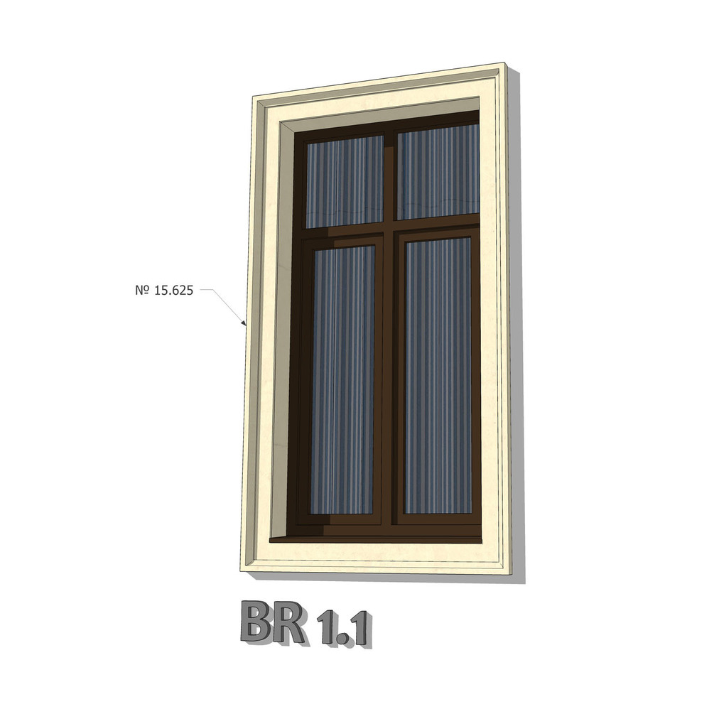 Detail drawings: BR1.1 - Exterior window decorative trim