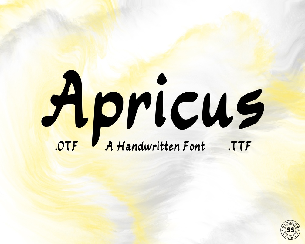 Apricus Typeface | .OTF & .TTF Handwritten Font | Procreate–compatible