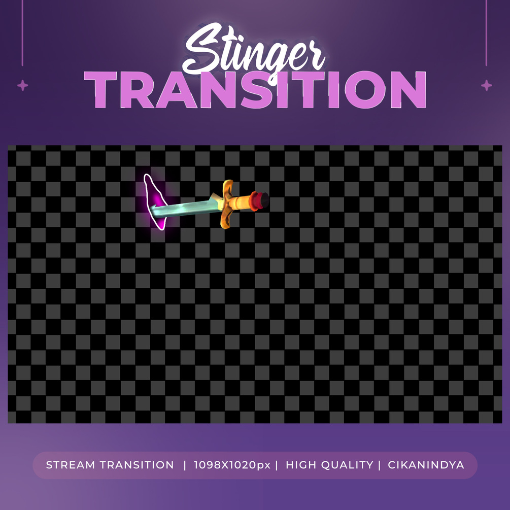 Animated Stinger Transition Mystic Dagger | Enchanted Blade Strike for ...
