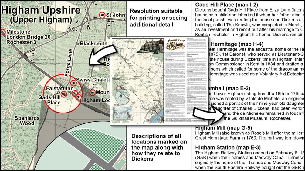 Charles Dickens' Higham Map