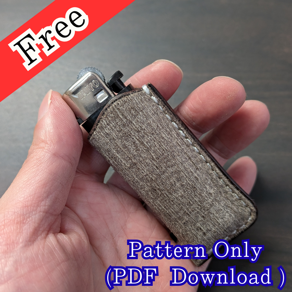 【Free Pattern Only】Leather Lighter Case for BIC (PDF Download)