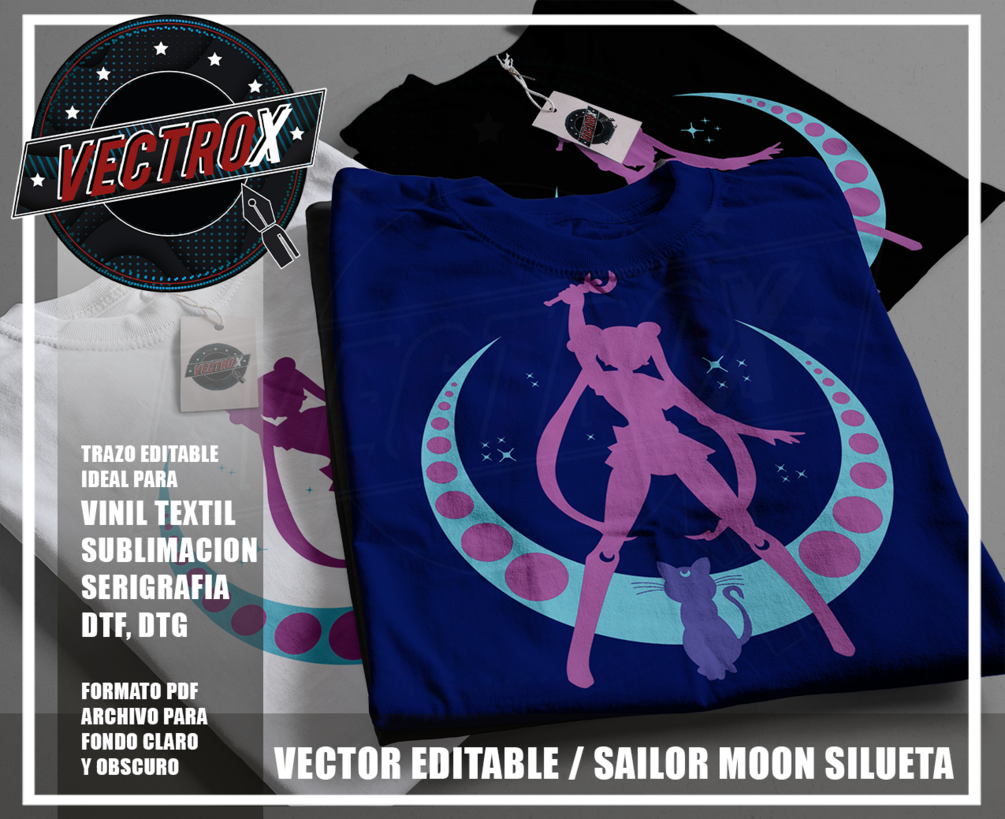 Vector Editable - Sailor Moon Silueta