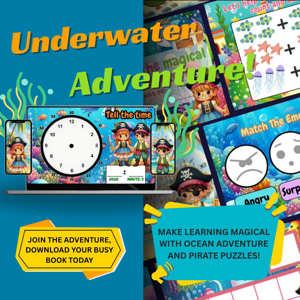 Ocean Pirate Adventure Busy Book 100-page
