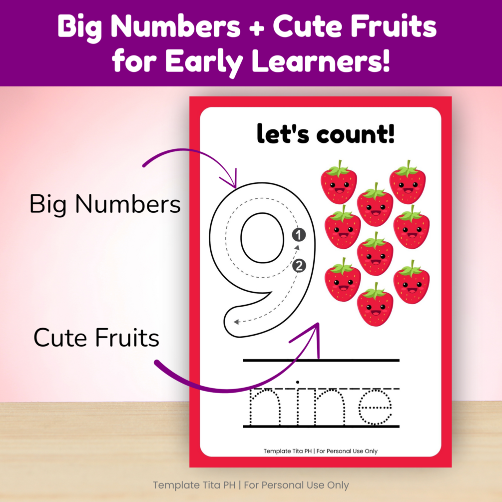 Number Tracing 1–10 Printable for Preschoolers | Calm & Confident Early ...