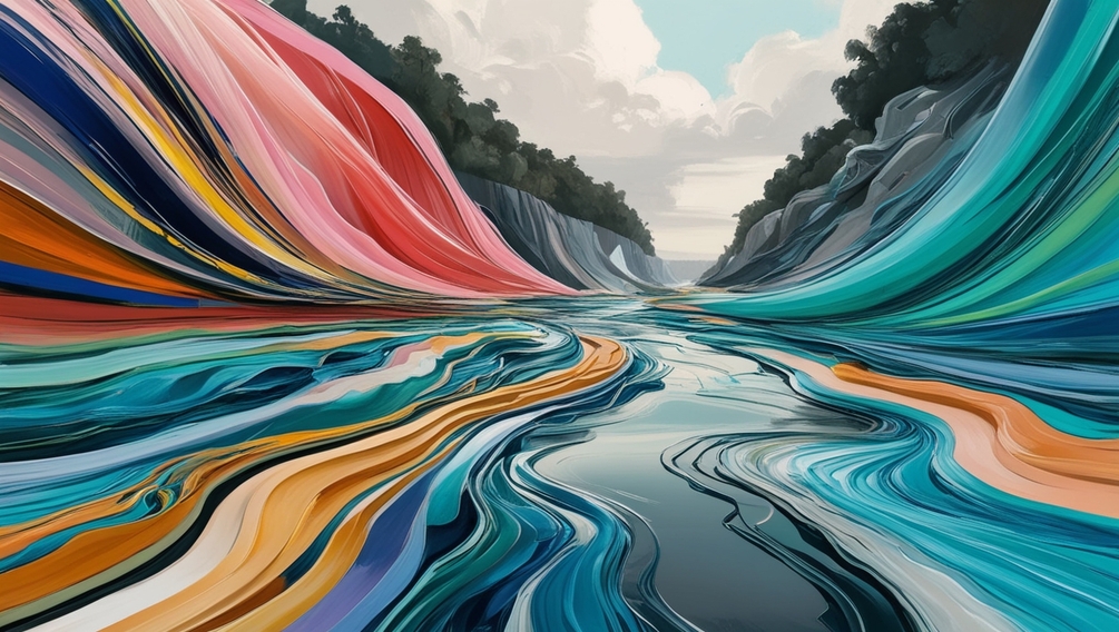 🌿 Mesmerizing Abstract River Sceneries 🌊🎨 #NatureArt #RiverViews # ...