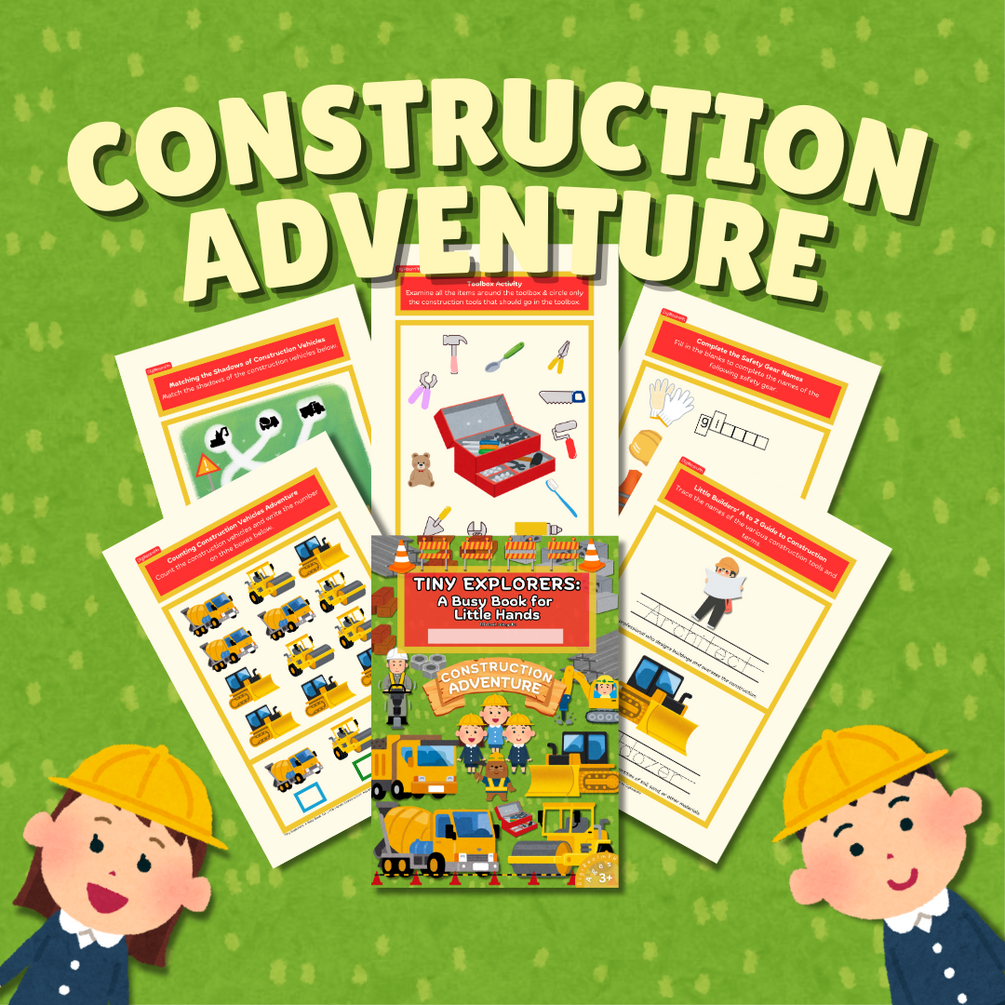 Busy Toddler Activity Book | Construction Adventure Theme | Fun ...