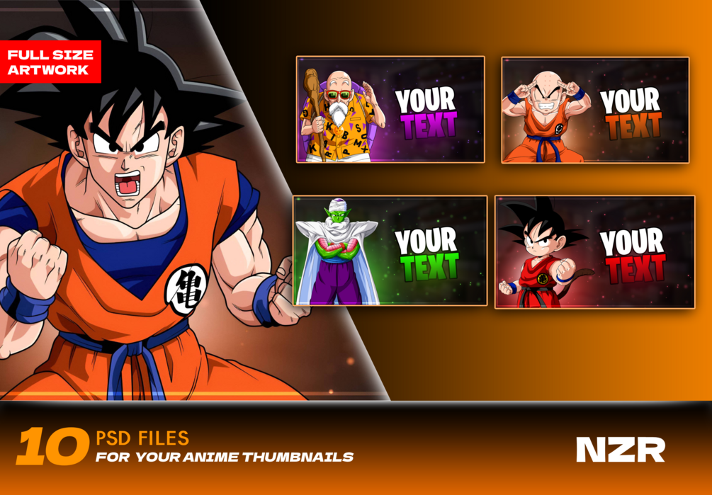 PACK : ANIME THUMBNAILS TEMPLATE