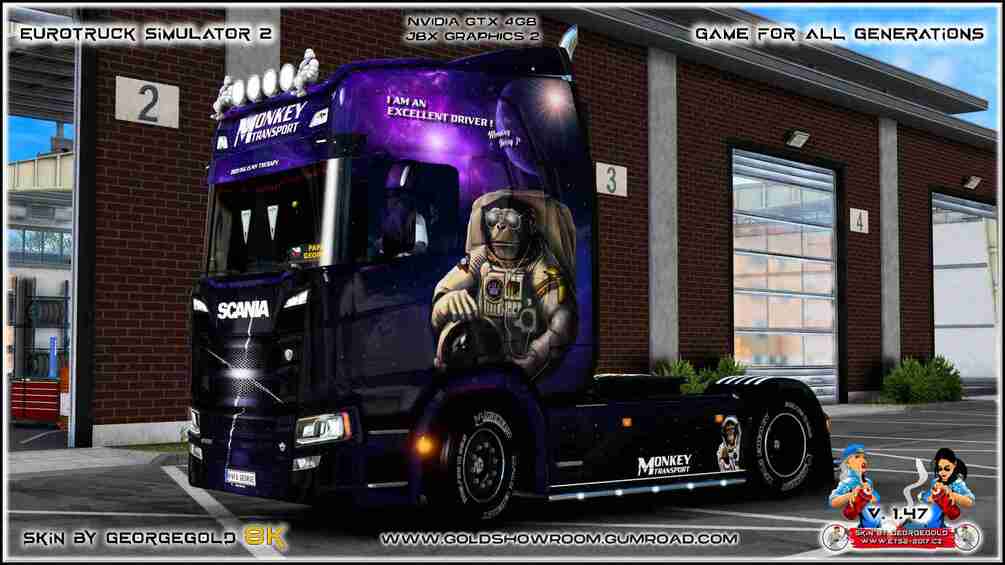 ETS 2 Skin Scania R NG Monkey Transport