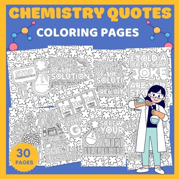 Printable Science | Chemistry Quotes Coloring Pages Sheets - Science ...
