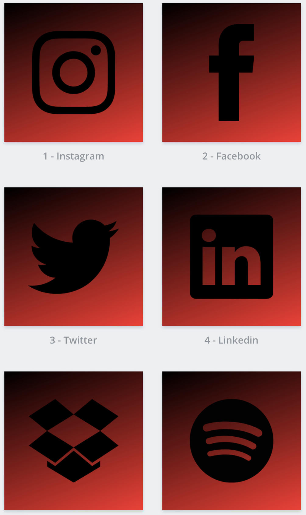 Red Fade App Icons