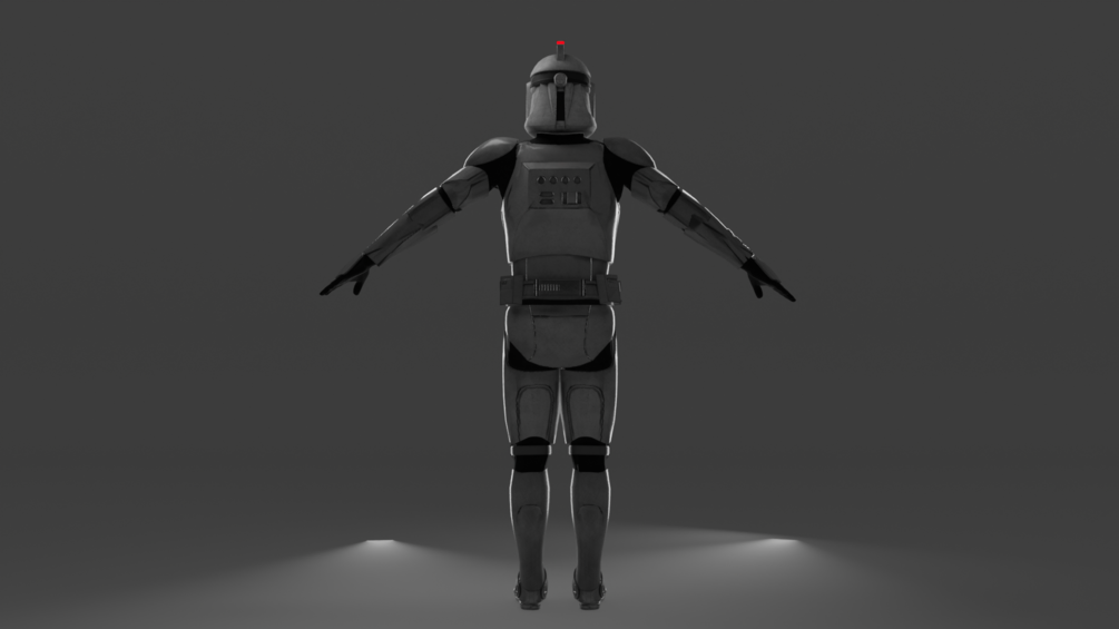 Clone Trooper Phase I - Rigged 3D Character Asset - BF2 Style