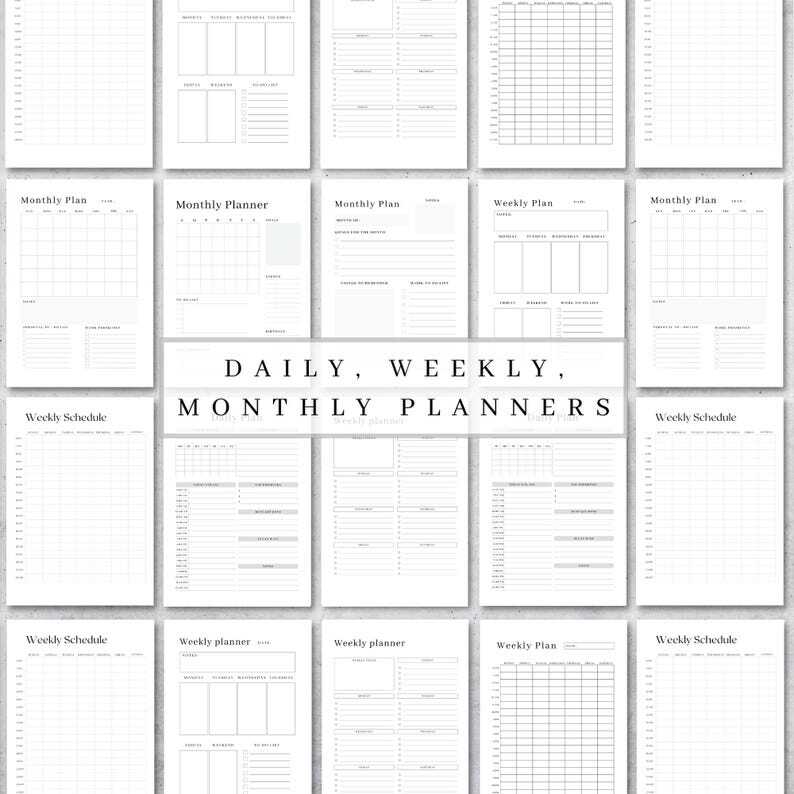 Life Planner Printable, Digital Planner Bundle, Personal Planner Set ...