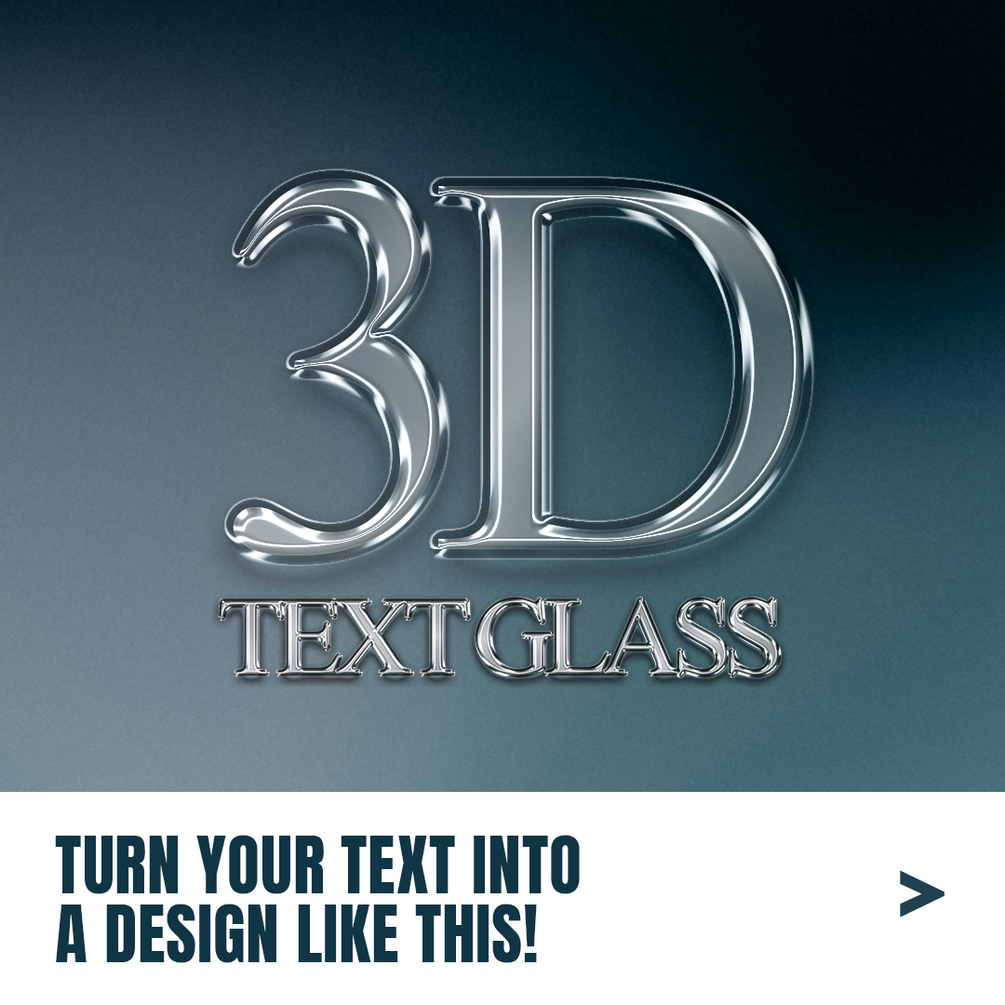 Editable 3D TEXT GLASS EFFECT