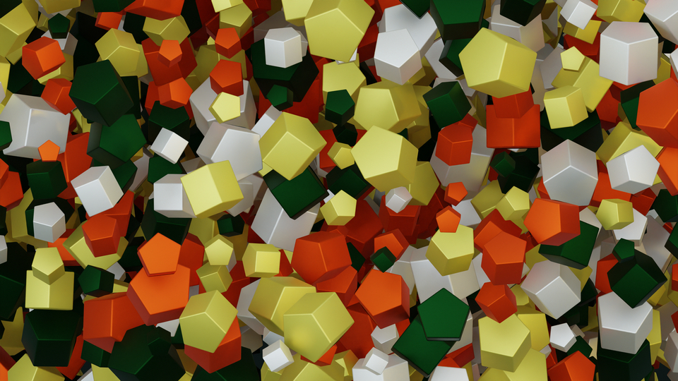 0314 Prism Orange Lemon Palette Free CC0 WordPress 3D Shapes Background ...