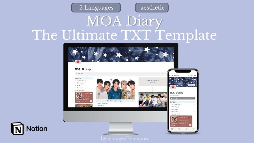 MOA Diary - Ultimate TXT Notion template