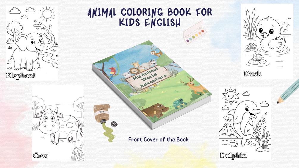 Animal Coloring Book for kids English