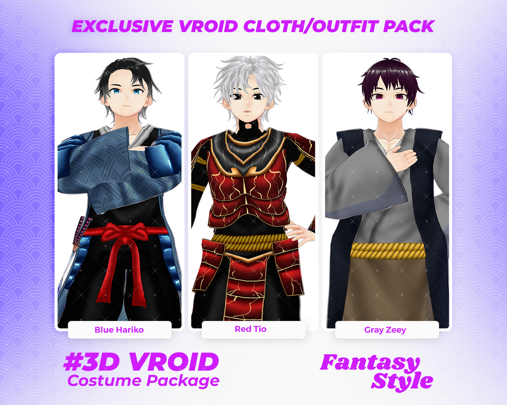 VRoid Clothing Pack, VRoid Clothes, Wizard Clothing, Costume ...