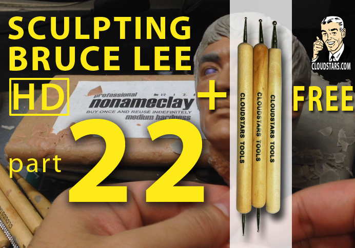 Sculpting Bruce Lee - Part 22 HD - Roughing Hands