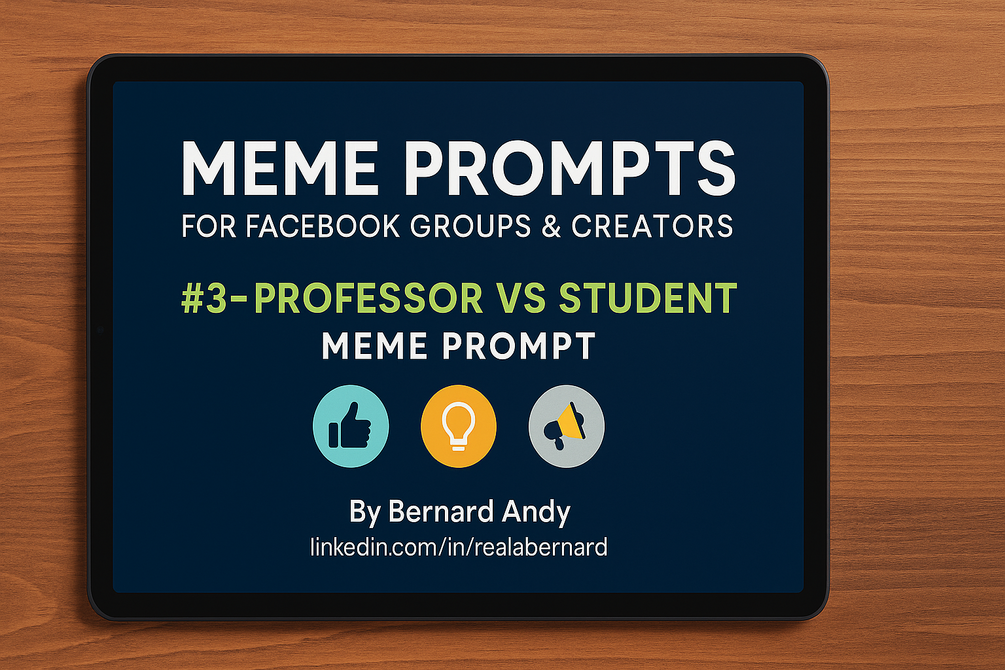 Meme Prompts for Facebook Groups & Creators – Professor vs Student Meme ...
