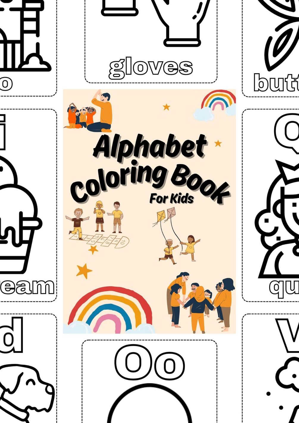 A Whimsical Alphabet Coloring Book for Kids (printable)