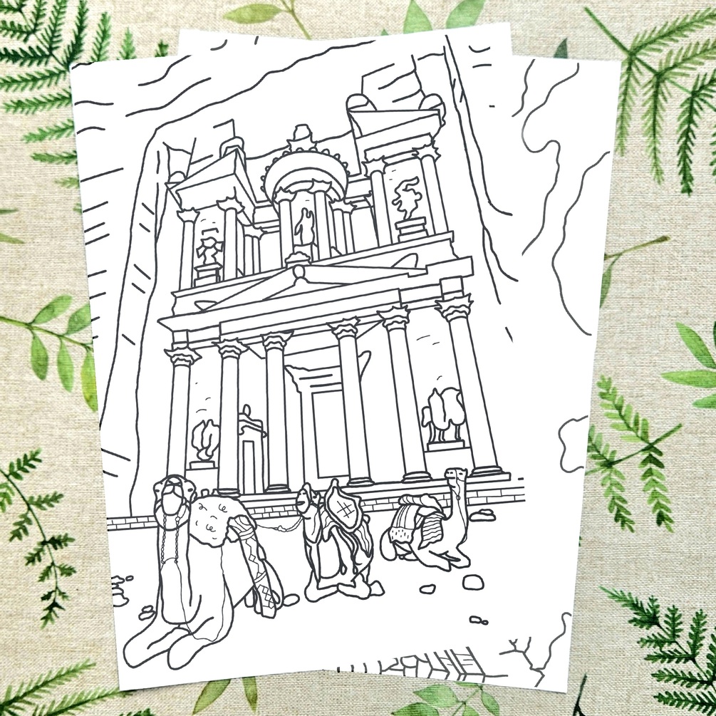 7 World Wonders Coloring Pages