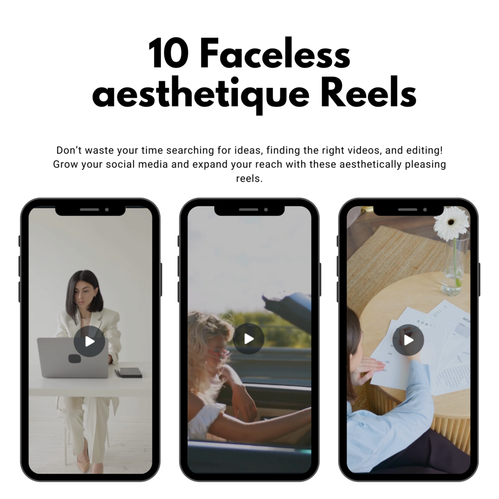 10 Faceless Aesthetic Reels l Instagram growth l Canva template l freebie