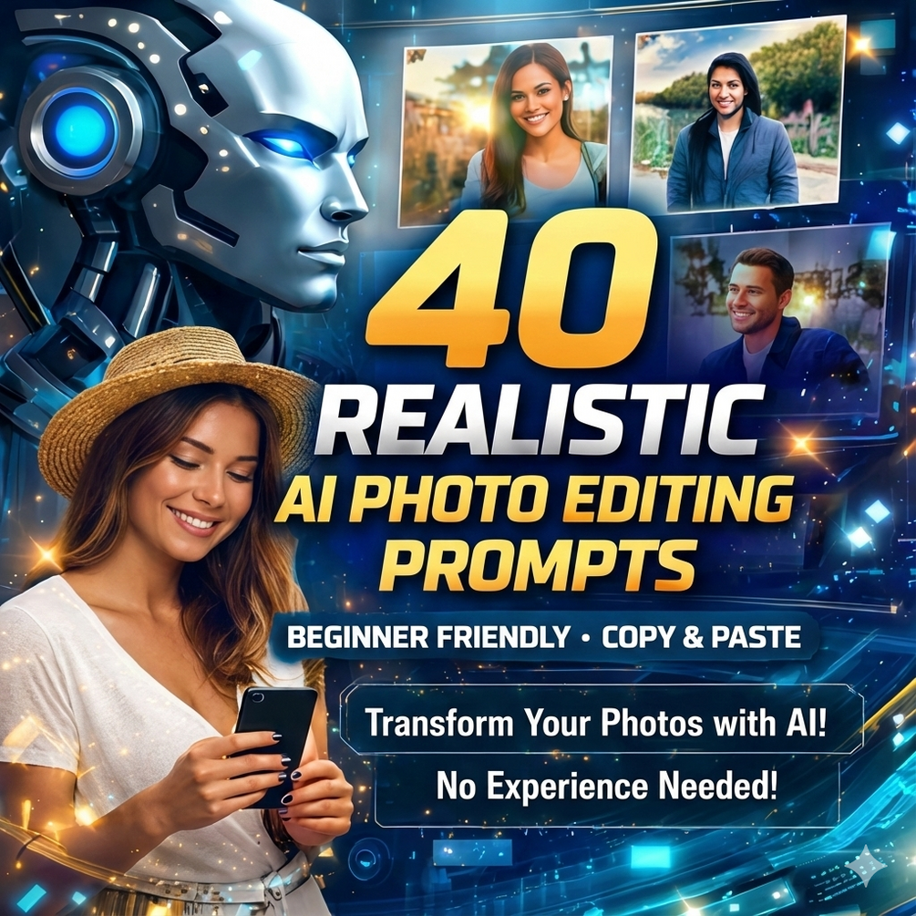 40 Realistic AI Photo Editing Prompts (Beginner Friendly) | Copy-Paste ...