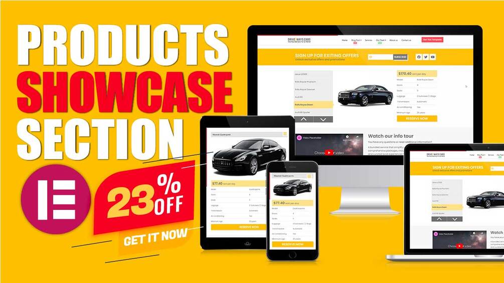 Elementor Pro Product Showcase Section: [Included Flexbox and Section ...